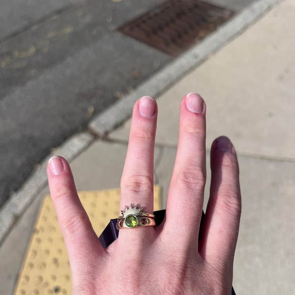14K Solid Gold Greek Key Ring, Labyrinth Ring, Gold Meander Symbol Ring ...