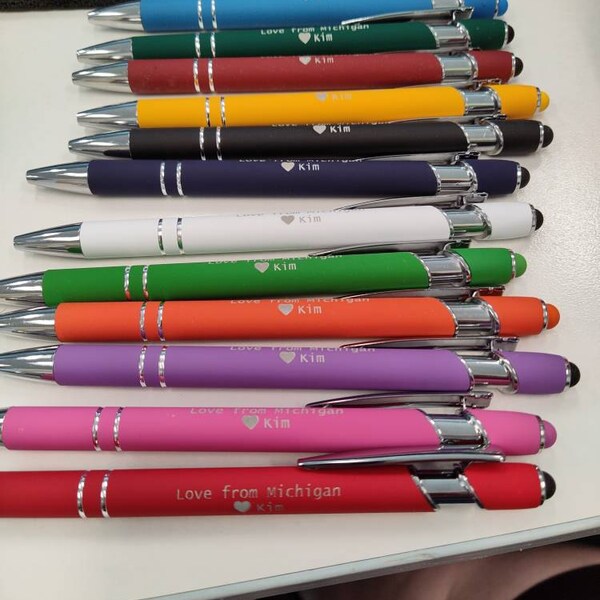 Custom Ballpoint Pens, Personalized Business Pens Bulk Custom Text ...