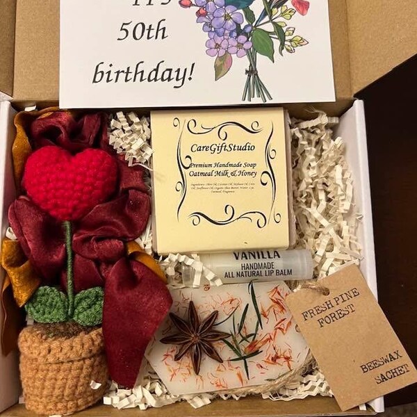 Personalized Birthday Box, Birth Flower Birthday Gift Box, Birthday ...