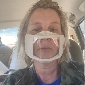 Anti-fog Clear Window Face Mask Adult Navy Blue - Etsy