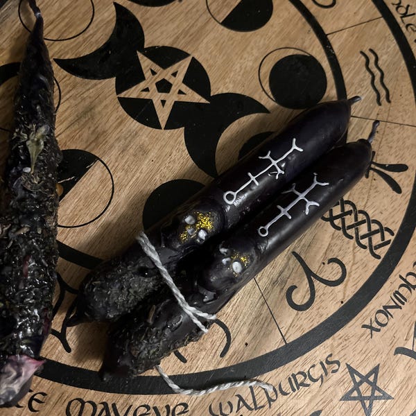 Witch Candles, 4 Candle Set , Altar Candles, Ritual Candles ,witch ...