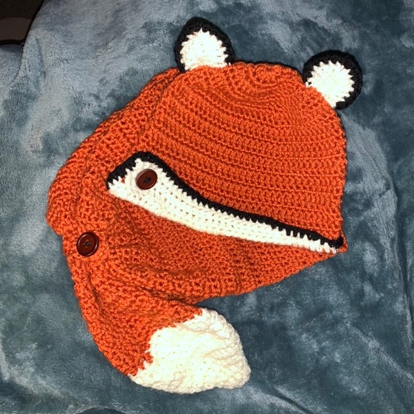 Crochet PATTERN - Fox Fancy - Crochet Fox Hat Pattern + Cowl Scarf ...