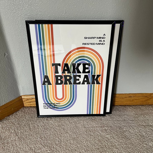 Take a Break-digital Download-wall Print-retro-downloadable Print ...