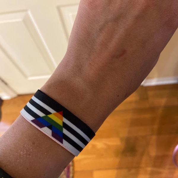 Straight Ally LGBTQ Pride Elastic Woven Wrist Band - Etsy