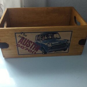 Wooden Record Box Handmade for 7 Inch Singles 45RPM 70 Vinyl's 22cm ...