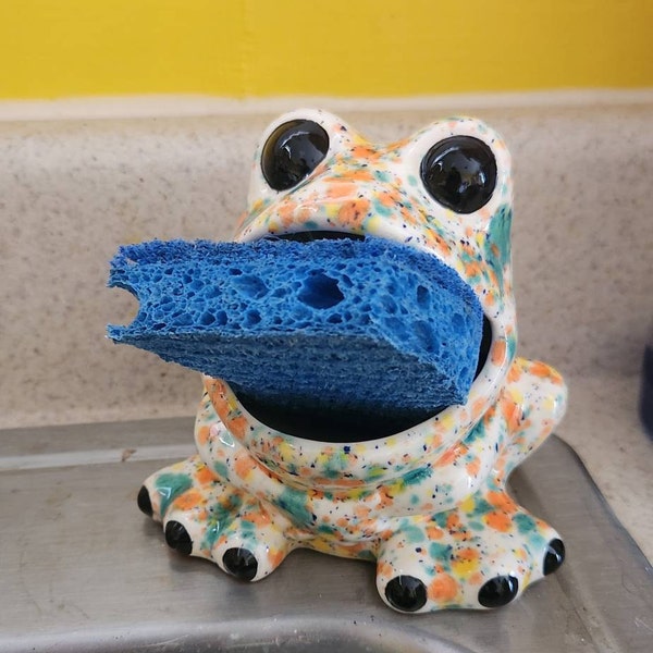 Cow Sponge Holder, Ceramic Scrubby Holder, Cow Planter, Cow Lover Gift ...