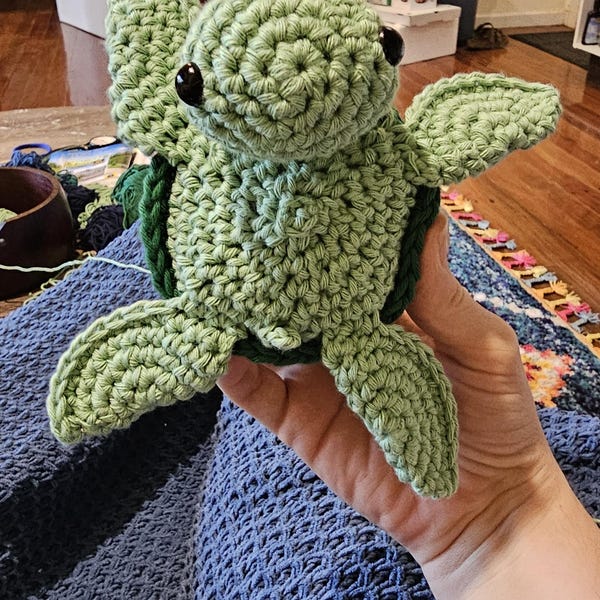 Fred the Sea Turtle Crochet Pattern PDF Download Includes Follow Along ...