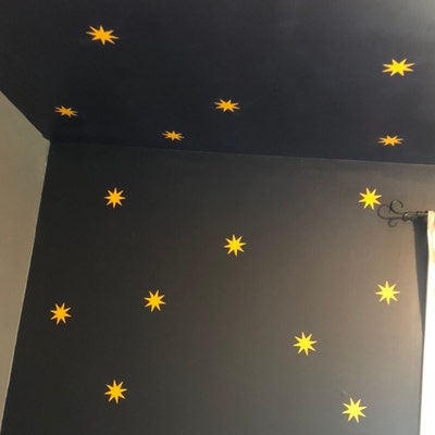 Gold Star Ceiling Decals. Geometric Wall Decor. Gold Vinyl Decals ...
