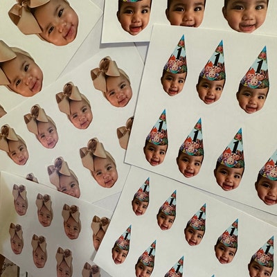 Custom Face Stickers, Personalized Stickers, Custom Party Favors, 30th ...