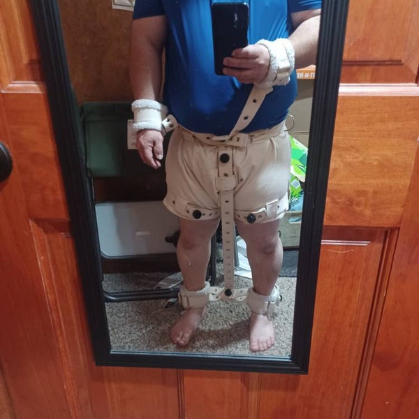 Set of 4 SOFT PADDED FLEECE Wrist and Ankle Cuffs Restraints With ...