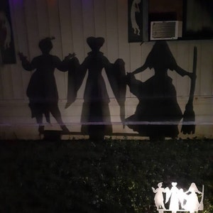 Halloween Witch Metal Yard Stake Shadow Casters | Witch Metal Art ...