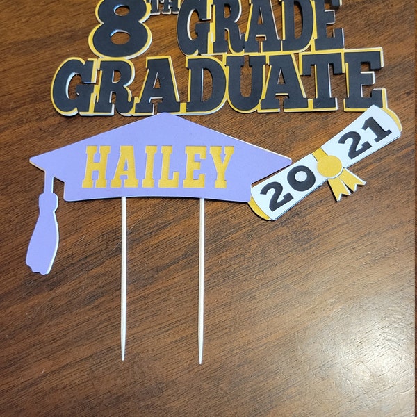 8th Grade Cake Topper ,8th Grade Graduation Cake Topper, Graduation ...