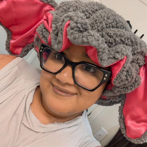 Bear Bonnet, Sleeping Hair Bonnet, Bonnet Hat, Bonnet, Hair Bonnet for ...