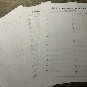 Printable Handwriting Worksheets5 Pages letters, Words, and Sentences ...