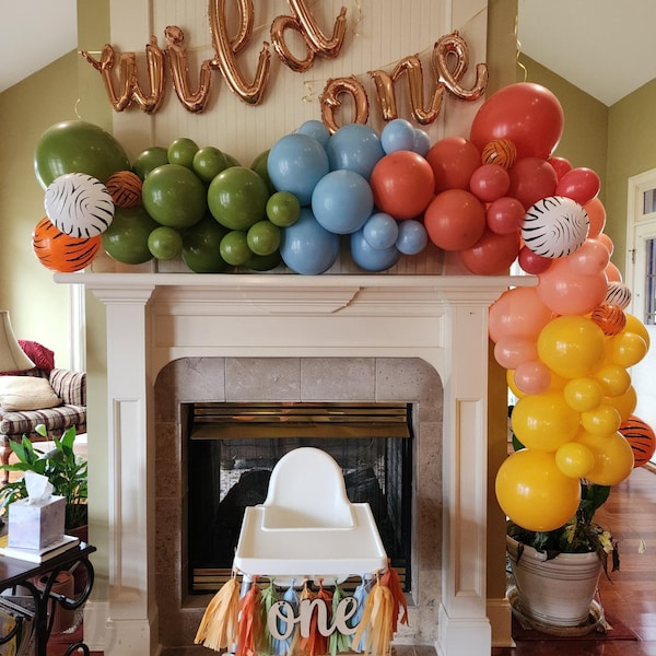 WILD ONE Balloon Banner - Script Letter Balloons - Wild One Party ...