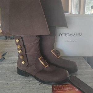 Handmade Santa Claus Boot,nubuck Leather Boots,santa Suit,chrismas ...