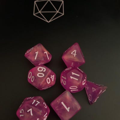 Ice Knife Dragon Dice Set Dnd Polyhedral Sharp Edge Resin Dragon Dice ...