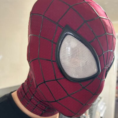 Black Spiderman Mask,tobey Maguire Spiderman Mask With Faceshell Lenses ...