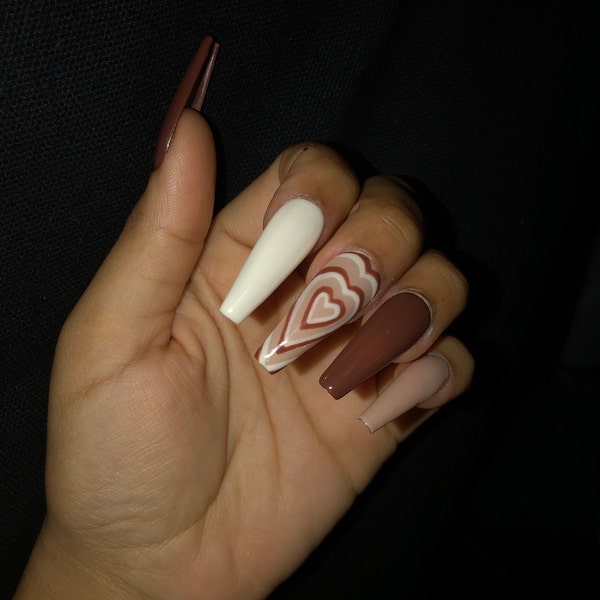 Vegas 8 Ball Hand Painted Press on Nails Acrylic Handmade Nails Long ...