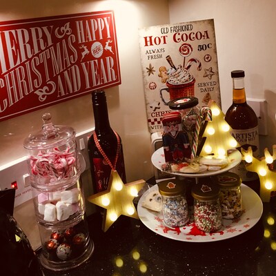 Hot Chocolate Sign Hot Cocoa Sign Candy Cane Wreath Candy - Etsy