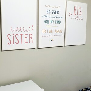 Sisters Wall Art Sisters Wall Decor Siblings Art Shared | Etsy