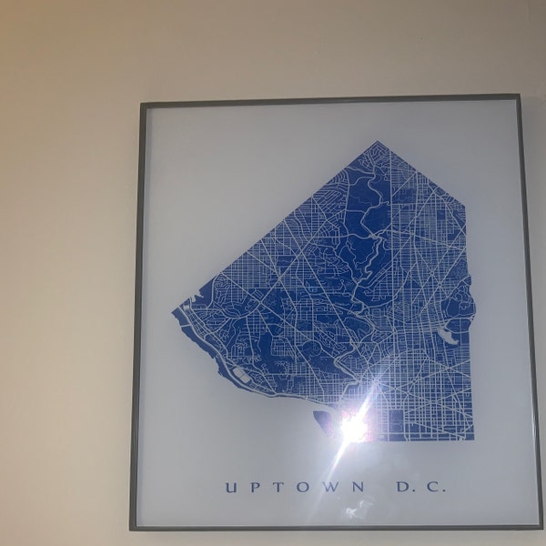 Northwest, DC Map - Uptown, Washington DC Neighborhood Art Print - Etsy
