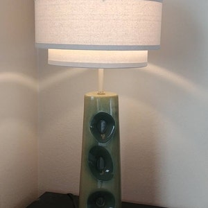 3-Tier 18 hardback lamp shade in off-white muslin fabric | Etsy