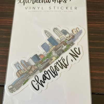 Charlotte,nc Skyline Sticker - Etsy