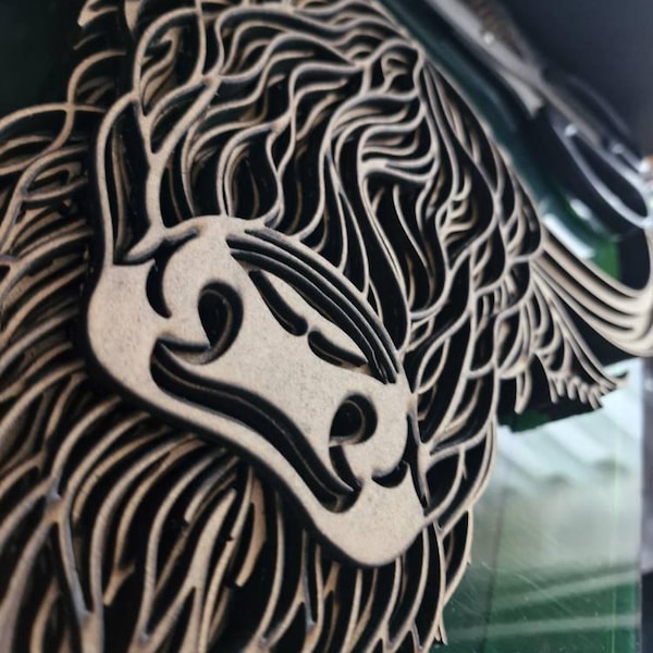 Multilayer Highland Cow Laser Cut File Highland Cow SVG Layered Svg ...
