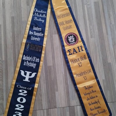 Dual Colored Panel Custom Graduation Stole HBCU Style - Etsy