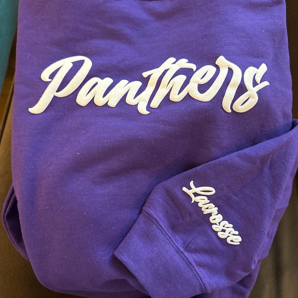 Custom Puff Embossed Sweatshirt - Personalized Raised Text Hoodie ...