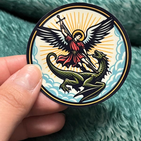 St. Michael the Archangel Christian Laminated Vinyl Sticker/decal - Etsy