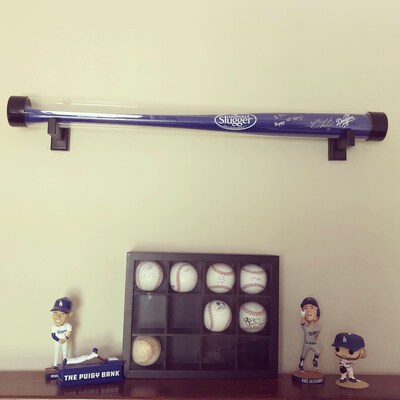 Horizontal Baseball Bat Holder Display Rack Cherry - Etsy