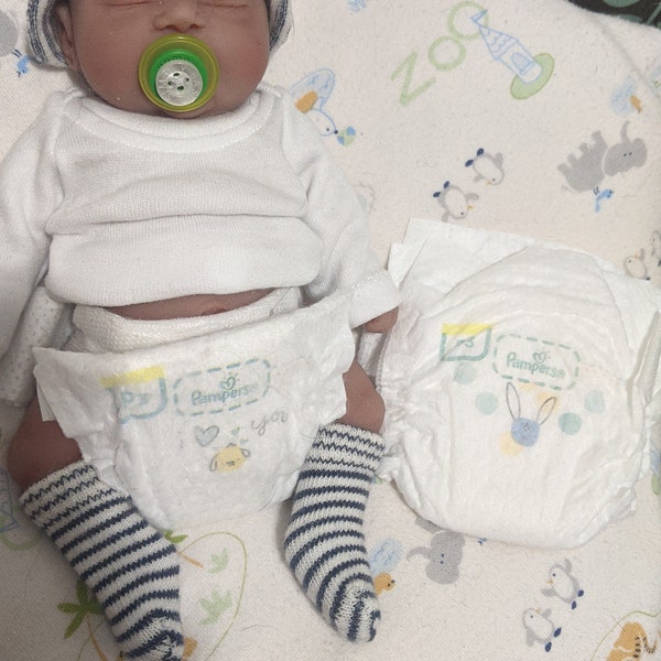 Mini Diapers for Reborn Mini Ooak Silicone Baby Doll 7-12" Micro ...
