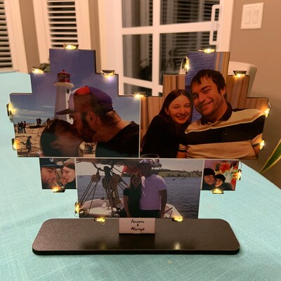 Custom Photo Collage Frame, Heart Shaped Frame, Photo Wall Hanging ...