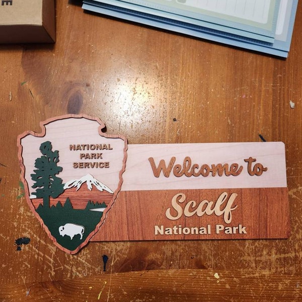 National Park Welcome Sign 3D, Personalized National Park Sign, Custom ...