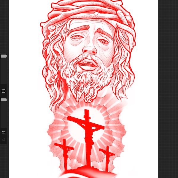 Procreate Tattoo Stump, Heavenly Tattoo Designs, Holy Tattoo Design ...