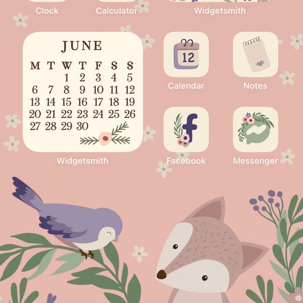 Spring App Icons Ios14 Aesthetic App Icons Handdrawn App Elements Cute ...