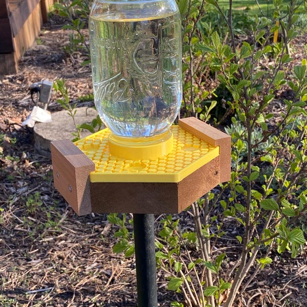 Pollinator Watering Station Customize Depth Small Mouth Mason Jar | Bee ...
