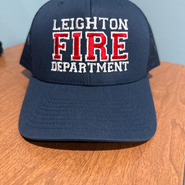 Free Personalization, Custom Fire Department Embroidered Hat, Fire Dept ...