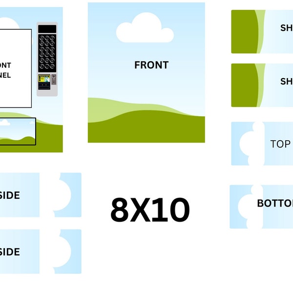 8"x10" Vending Machine Template Blank Canva Editable - Etsy