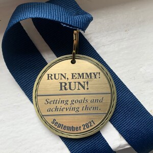 Race Medallion With Ribbon and Free Engraving Half Marathon - Etsy