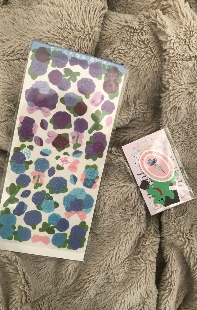 Stickers bling bling sticker toploader deco sticker Lily flower deco ...