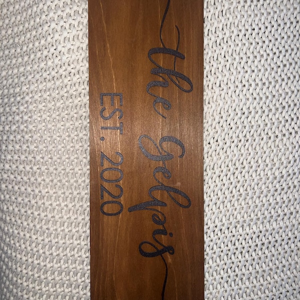 Personalized Name Wedding Gift - Rustic Personalized Sign - Rustic Wood ...
