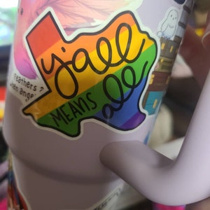 Y'all Means All Pride Gay Pride Flag Rainbow Button Pin - Etsy