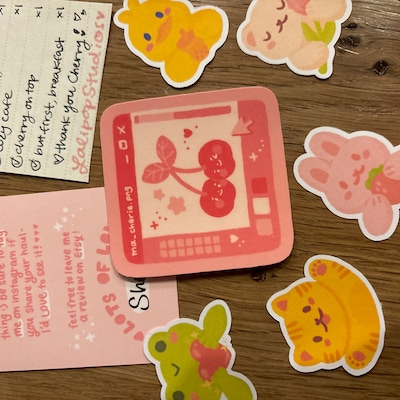 Cherrys Calling Flip Phone Vinyl Sticker Matte Waterproof Vinyl Sticker ...