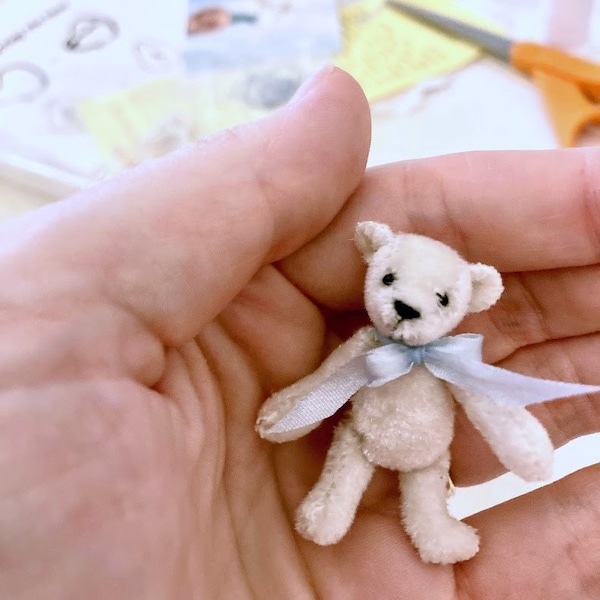 PDF Pattern & Instructions for Miniature Teddy Bear Small Old Bear 1 7/ ...