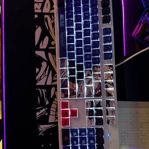 Shyvana the Half-dragon LOL Series Keycap Set, 127 Keys PBT for Mechanical Keyboard OEM Profile ...