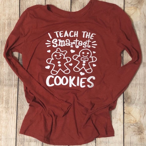 Christmas Svg, I Teach the Smartest Cookies Svg, Gingerbread Svg Dxf ...