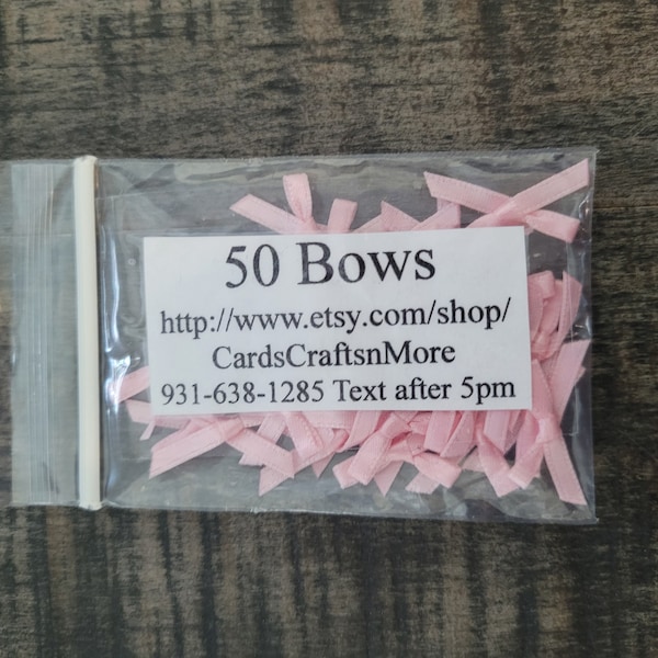 100 Bows, Color Choice, Sewing, Pretied,satin Bows, Peach, Navy, Green ...